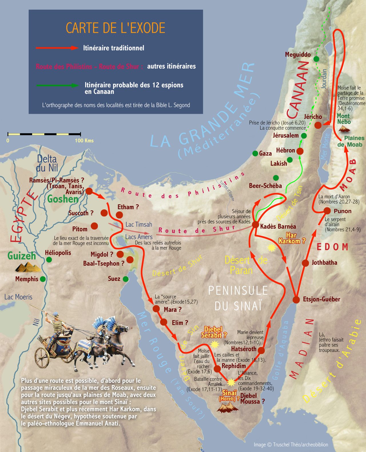 L'Exode, l'itinéraire, les étapes • Bible, Histoire & Archéologie