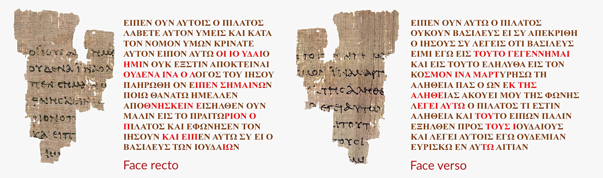Le papyrus P52 de la John Ryland Library • Bible, Histoire ...